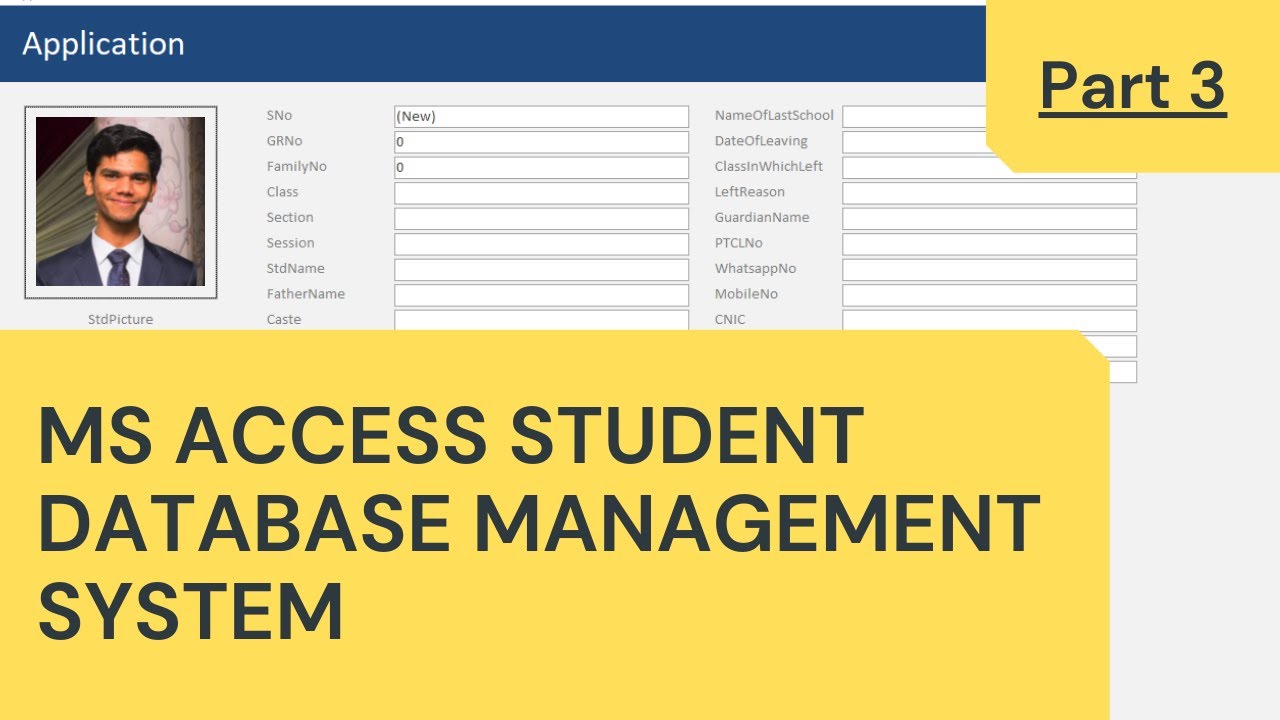 How To Create Ms Access Students Database Management System For School