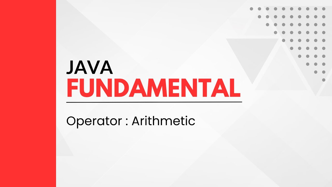 3 Arithmetic Operator Pemrograman Java Dasar Youtube