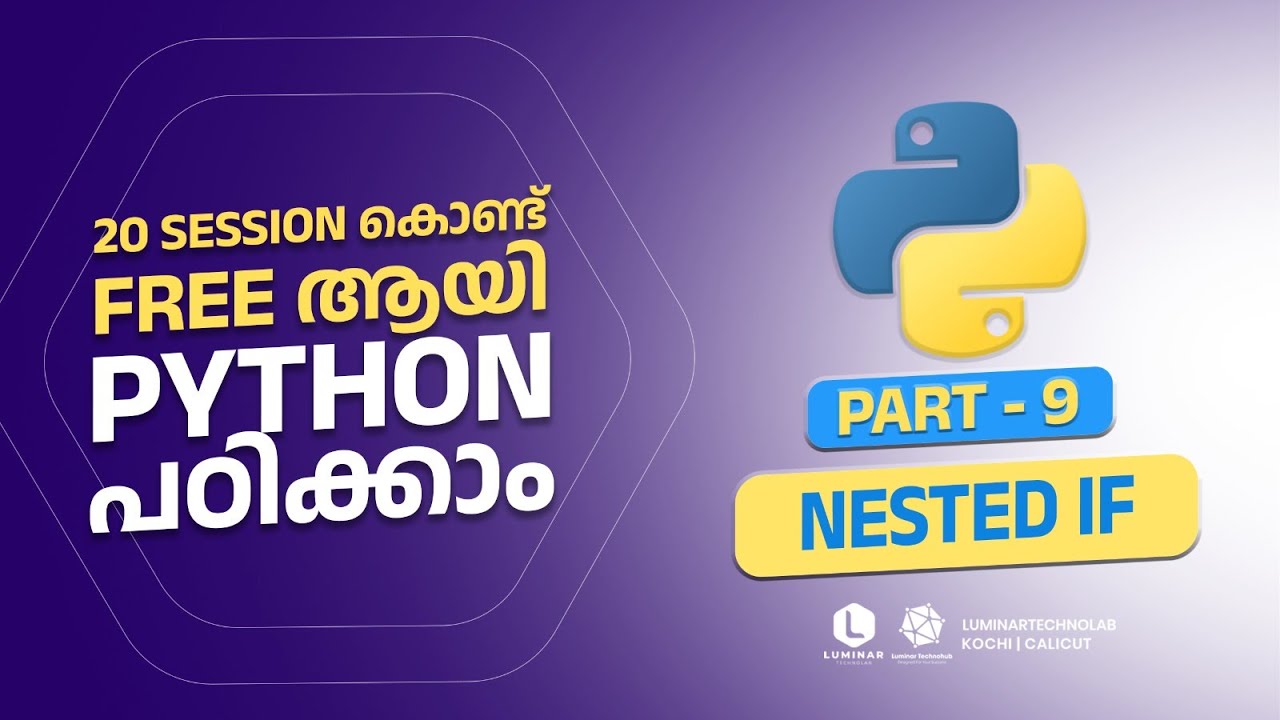 Part 9 Nested If In Python Python Programming Malayalam Free