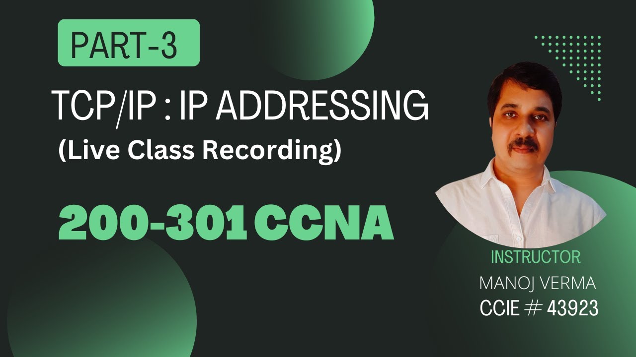 Ip Addressing And Subnetting Part 3 Live Class Recording Ccna 200