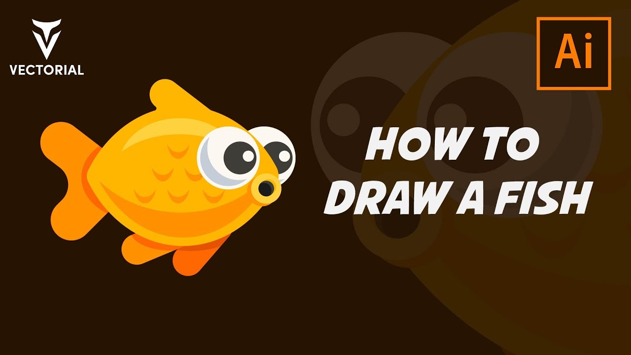How To Draw A Fish In Adobe Illustrator Step By Step Youtube
