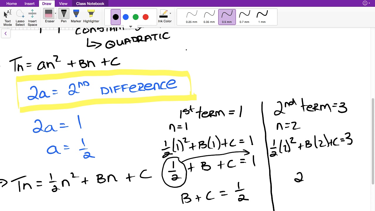 Quadratic Sequences Nth Term Loperstodo