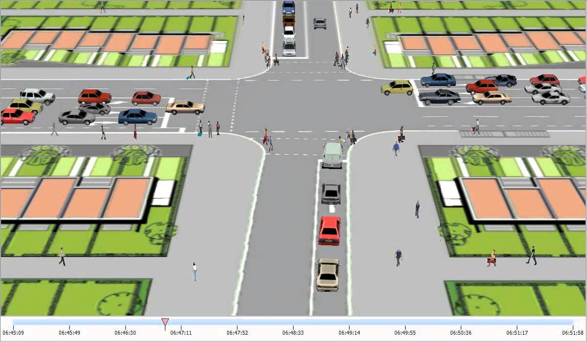 Traffic Simulation In 3d Simwalk Road Traffic Simulator Youtube