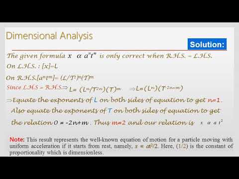 Part 2 Dimensional Analysis Physics 101 Youtube