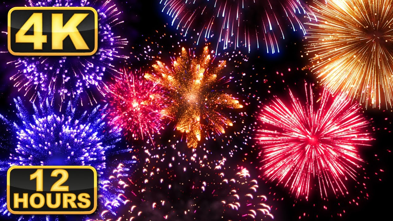 4k Amazing Fireworks Show With Sound 12 Hours Of The Best Fireworks