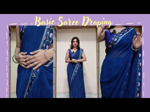 Basic Saree Draping Tutorial Thee Sharmajiiii Youtube
