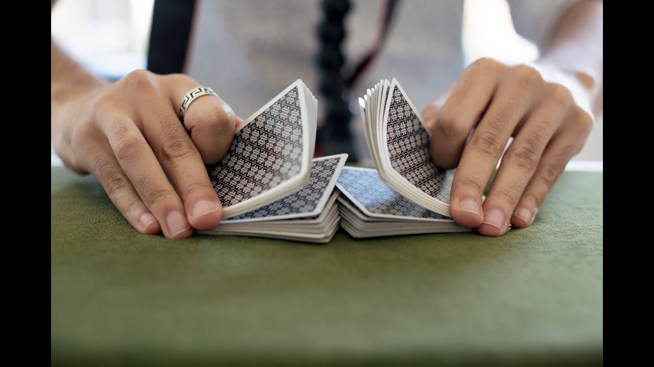 Tabled Card Riffle Shuffle Tutorial Youtube