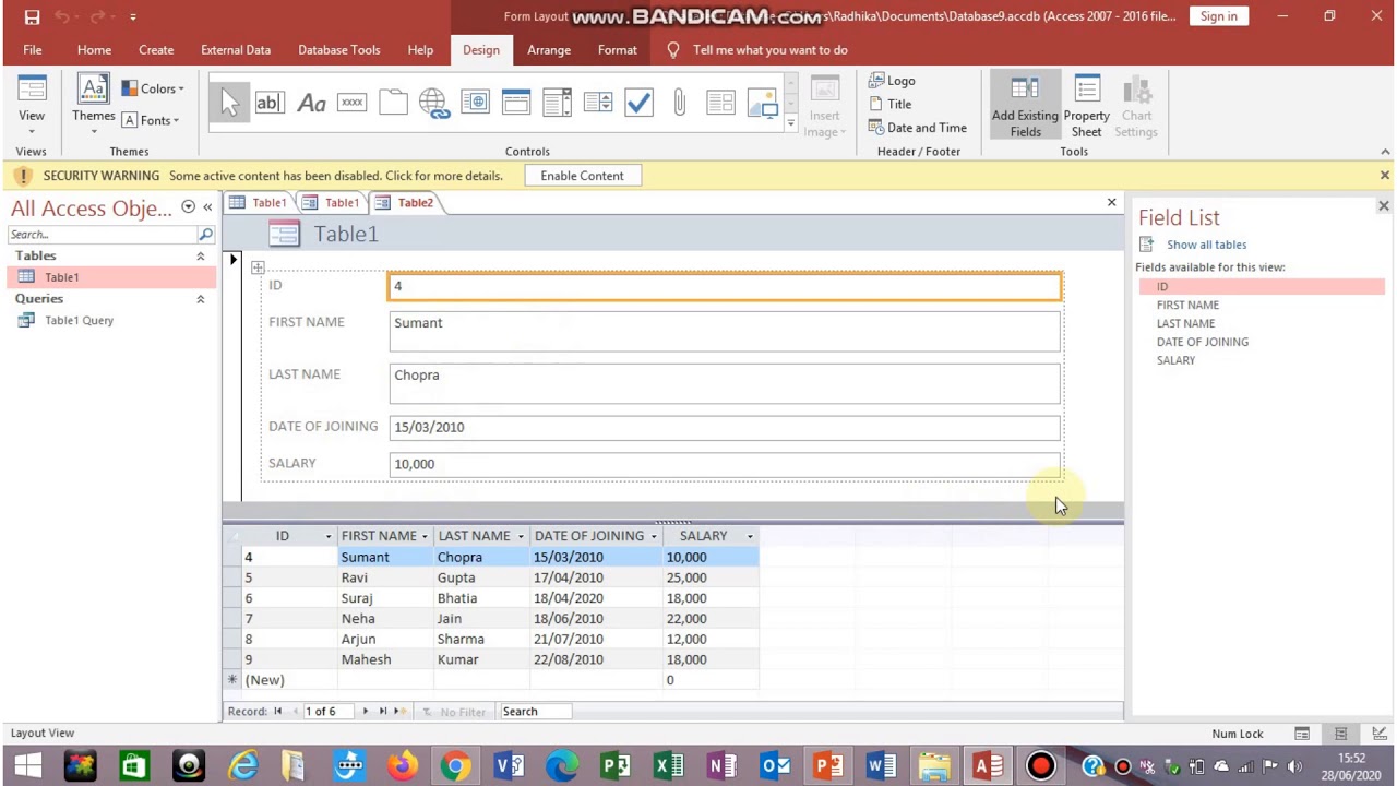 What Is Table Query Form Report In Access At Frank Paxton Blog