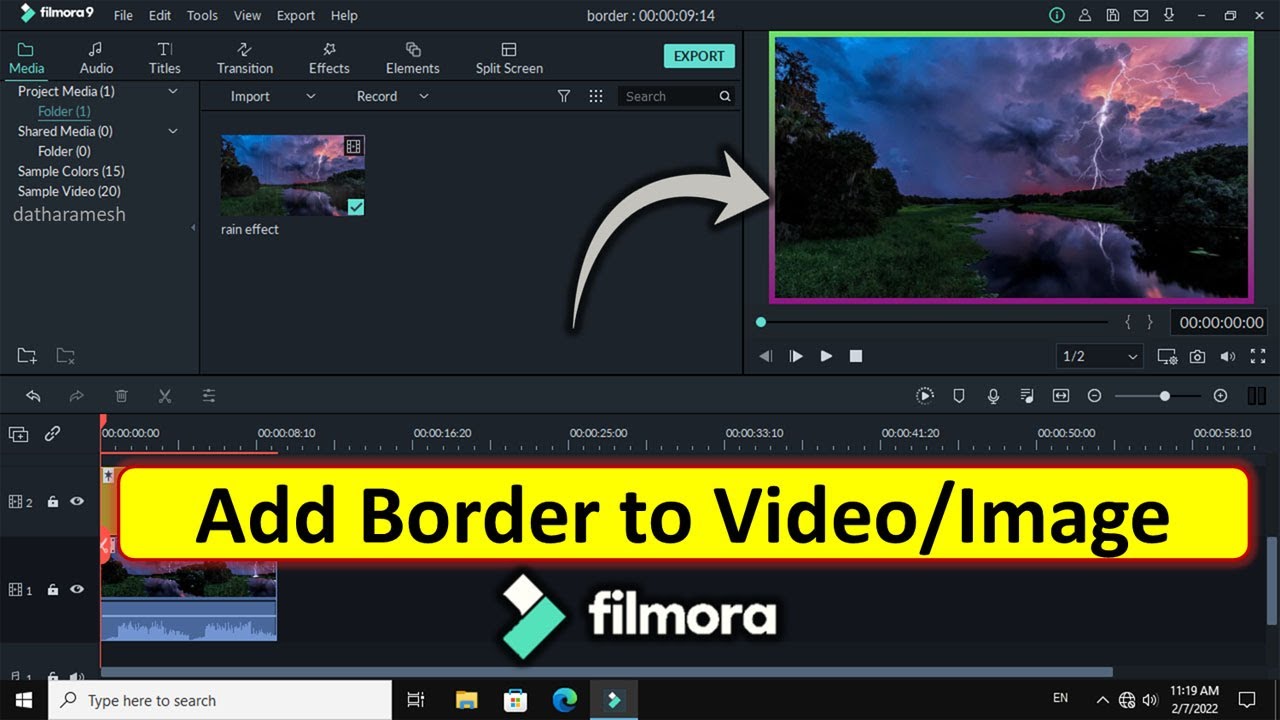 How To Add Border To Video Image In Filmora Youtube