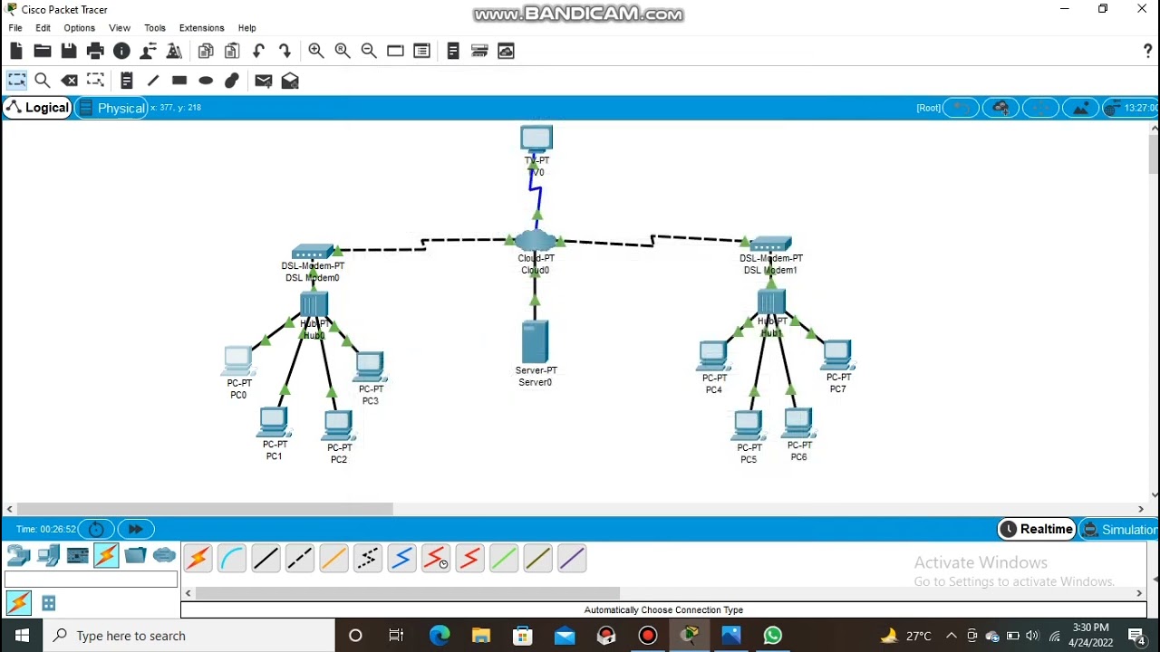 Cara Setting Tv Pada Paket Cisco Packet Tracer Youtube