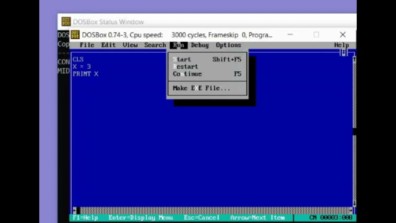 Qbasic Tutorial New Part1 Youtube