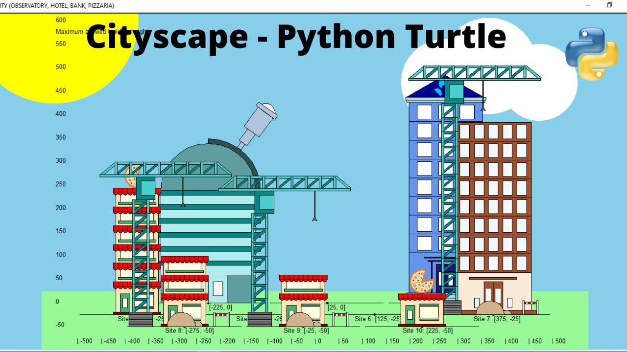 Cityscape Python Turtle Basic Explanation Only Building A