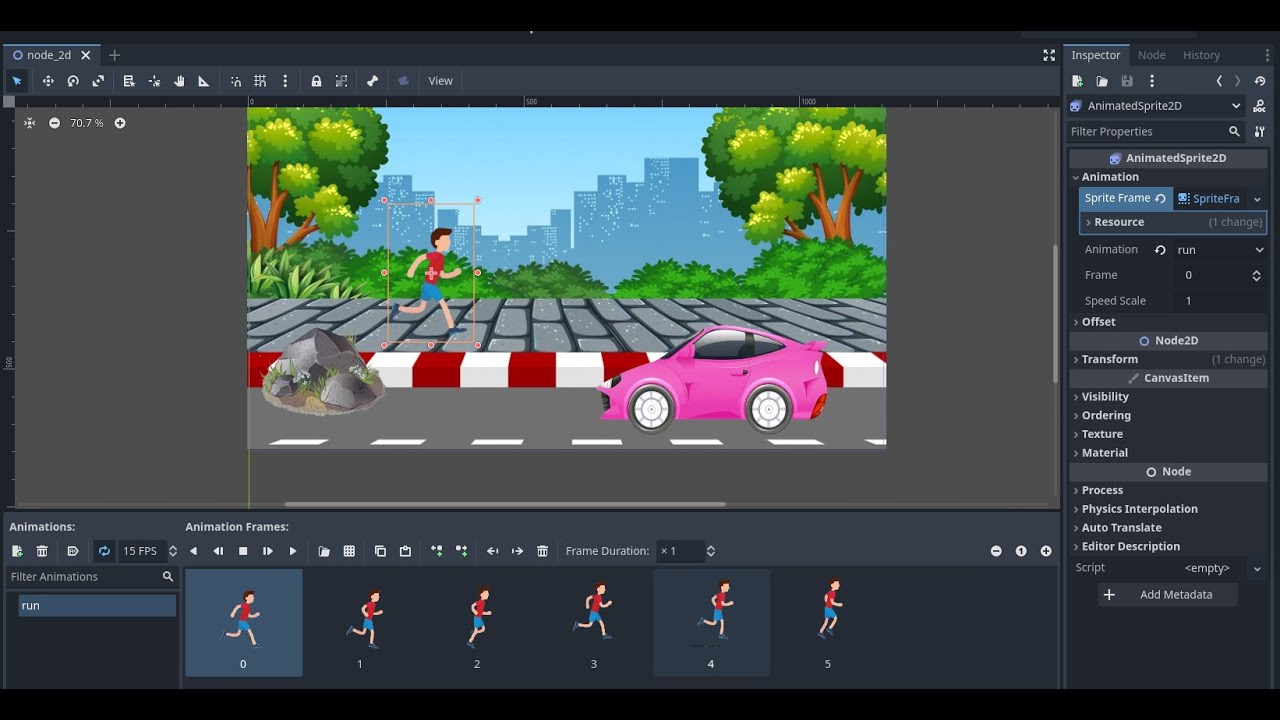 How To Add Animated Sprite 2d In Godot Youtube