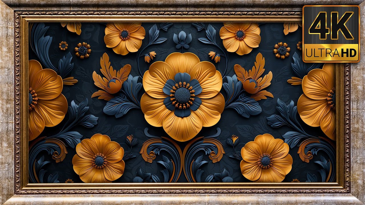 Gold Framed Vintage Art Screensaver Framed Art Screensaver Tv