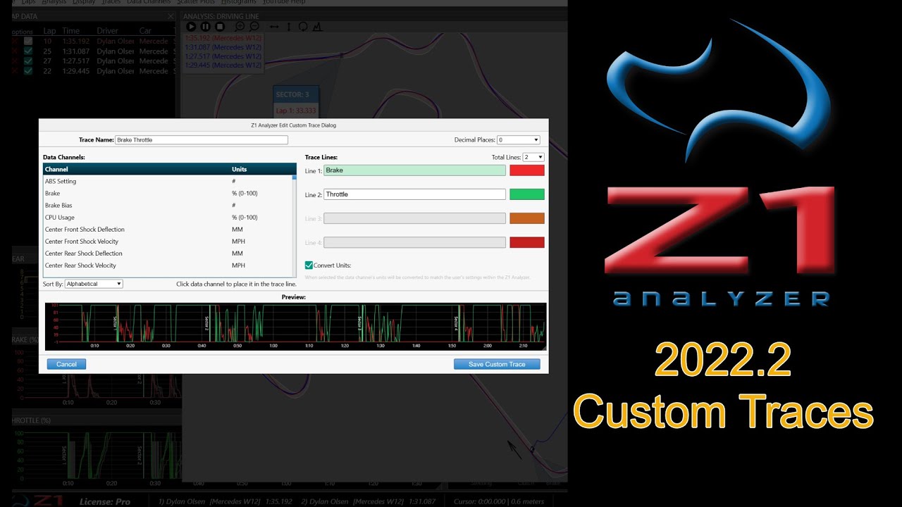Z1 Analyzer Creating Custom Traces Youtube