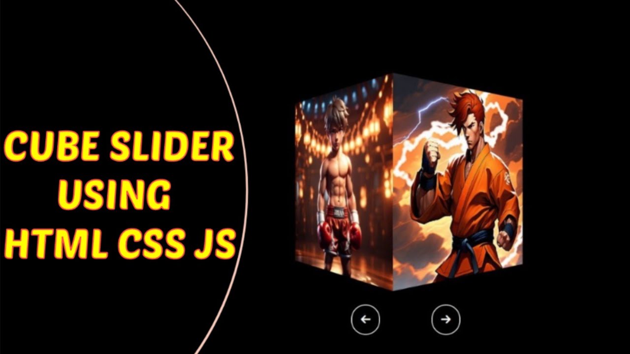 3d Cube Image Slider Html Css And Javascript Youtube