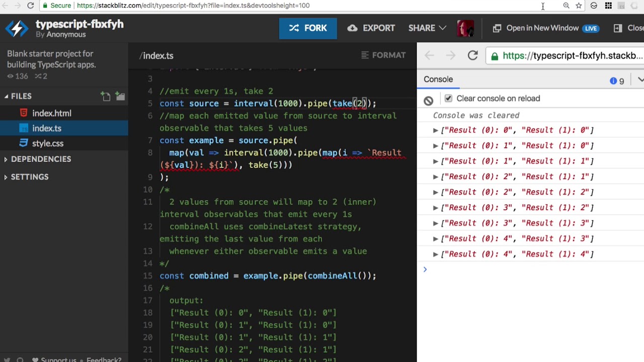 Rxjs V6 02 Combineall And Combinelatest Youtube