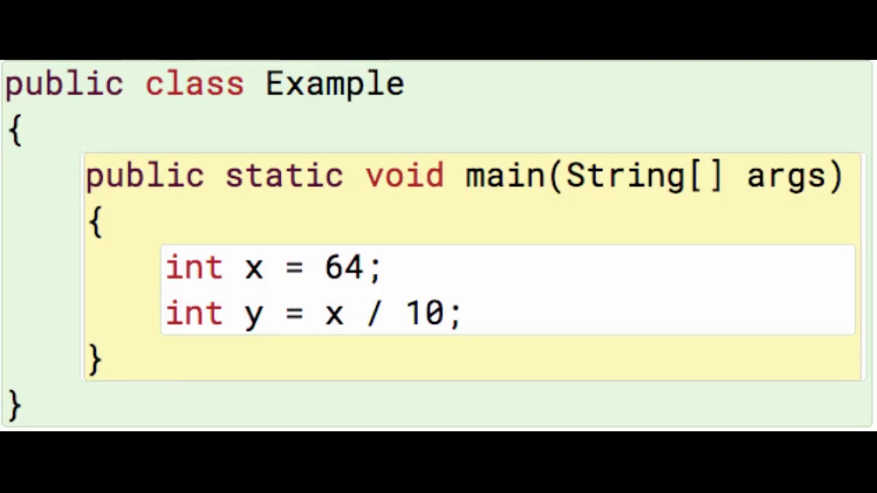 Java Division 1 Java Integer Division Discards The Remainder Youtube