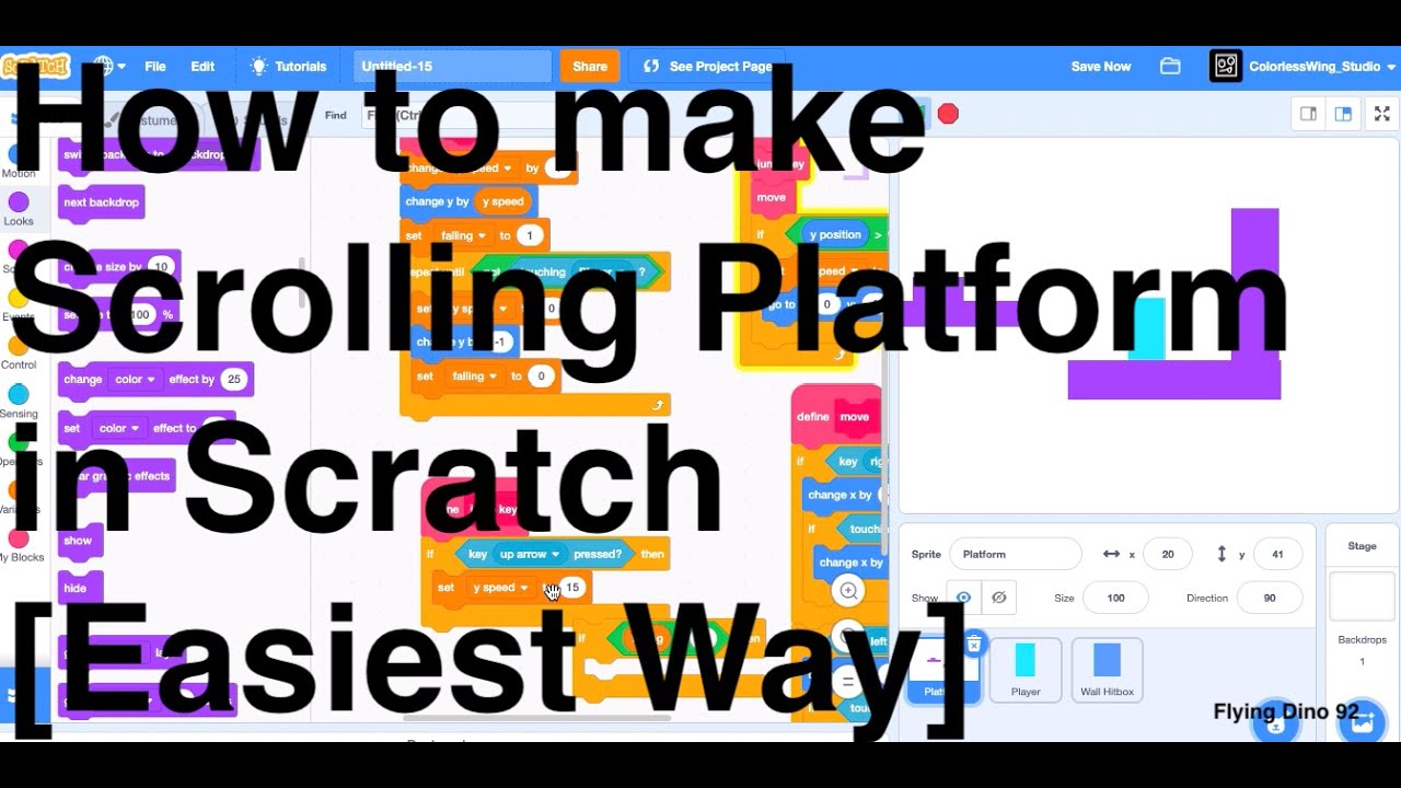 How To Make Scrolling Platform In Scratch Easiest Way Youtube