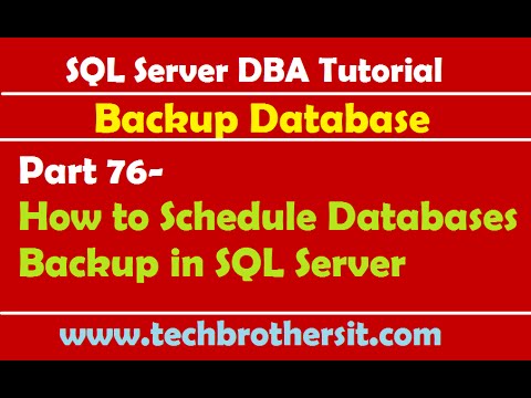 Sql Server Dba Tutorial 76 How To Schedule Databases Backup In Sql