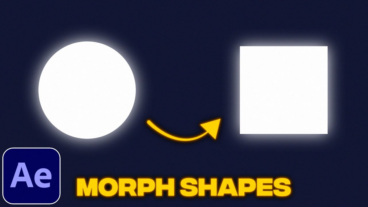 Shape Morph Tutorial In After Effects Morphing Shapes Youtube