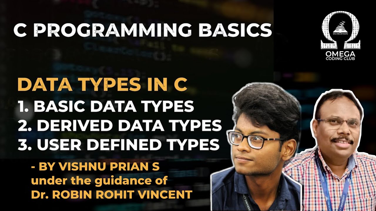 C Programming Basics Data Types Youtube
