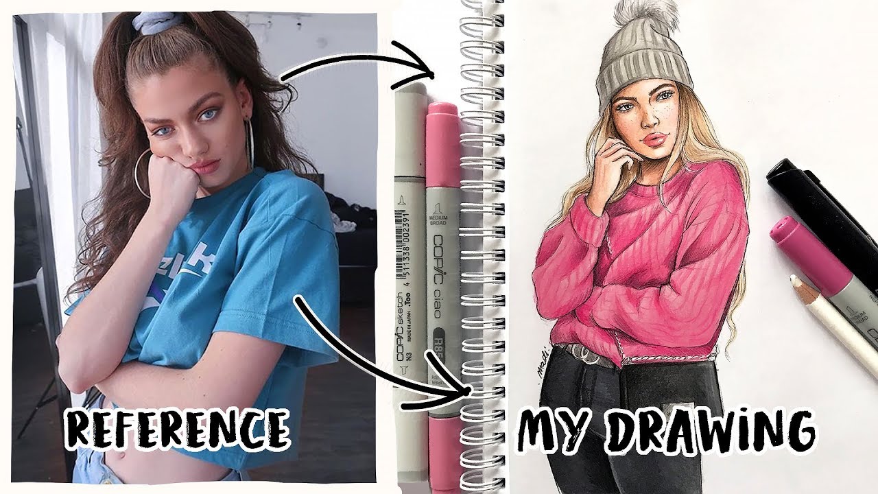 How I Draw From Reference Easy Tutorial Natalia Madej Youtube
