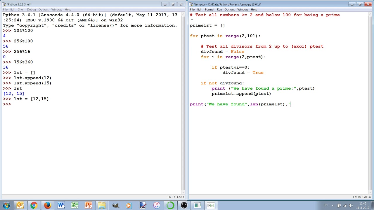 6 Playing With Loops Modulo Operator And Appending Lists Prime