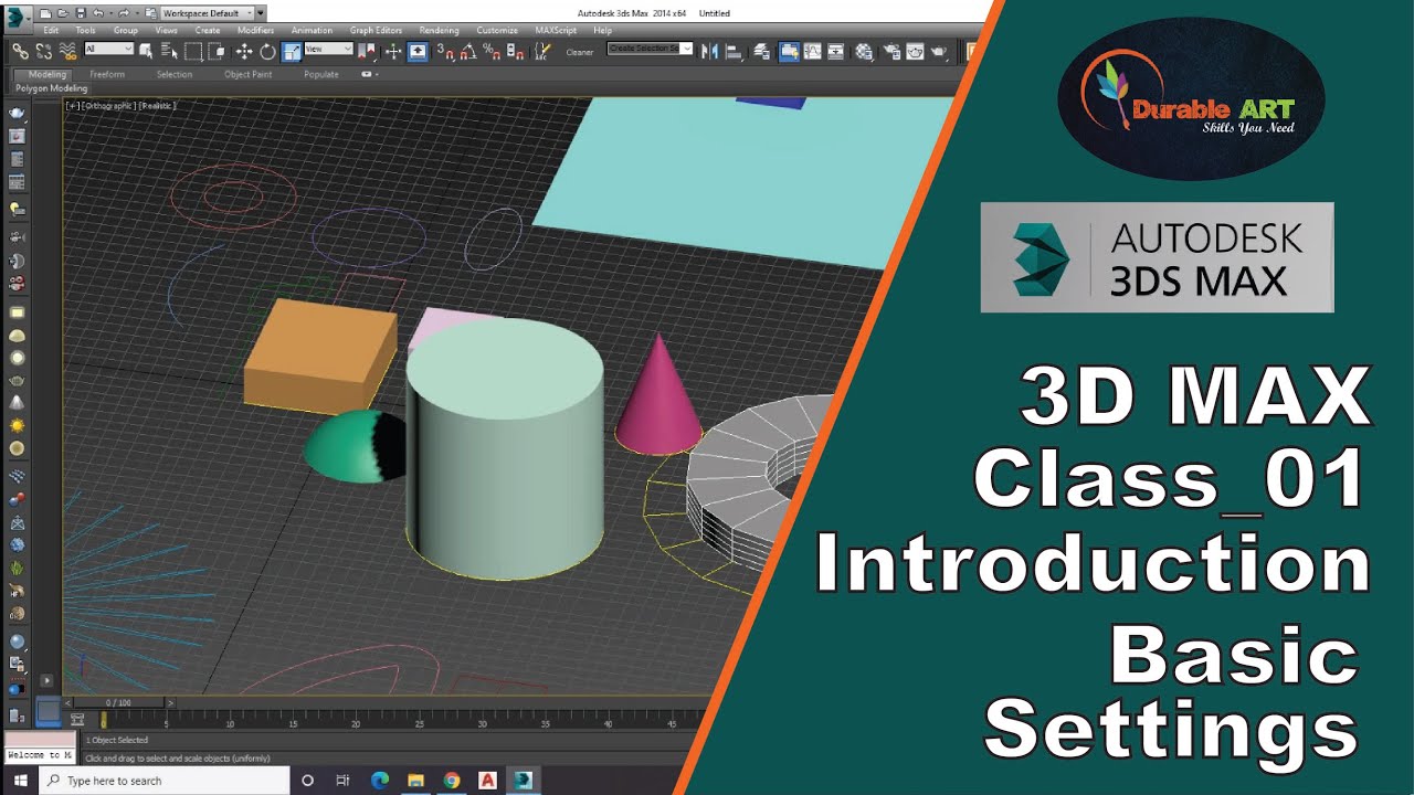 Class 01 3d Max Introduction Basic Settings 3dmax Tutorial