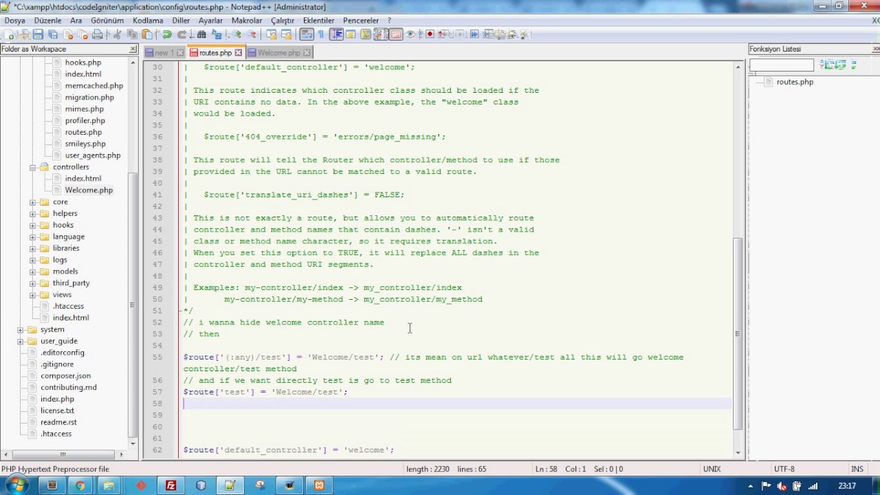 How To Remove Controller Name From Url In Codeigniter Youtube