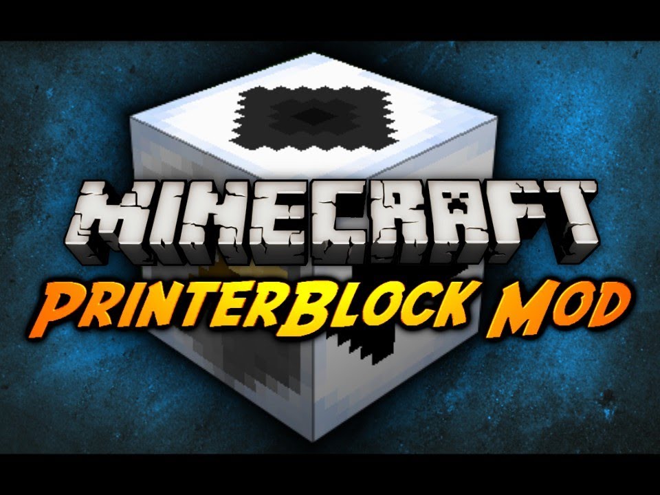 Minecraft Mod Review Printer Block Mod Youtube