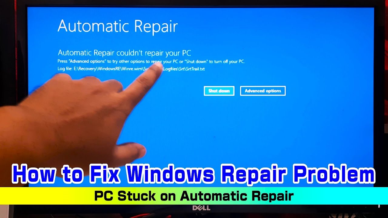 How To Fix Windows Repair Problem Pc Stuck On Automatic Repair Youtube
