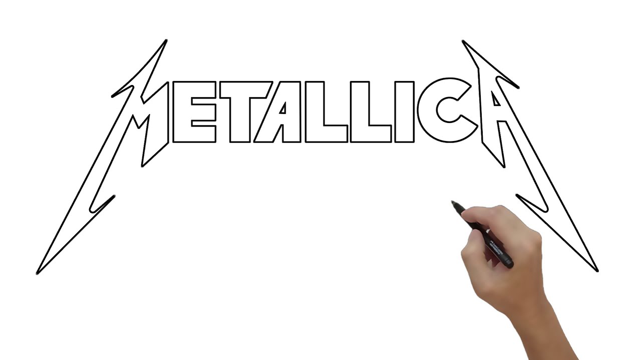 How To Draw Metallica Logo Step By Step Tutorial Youtube