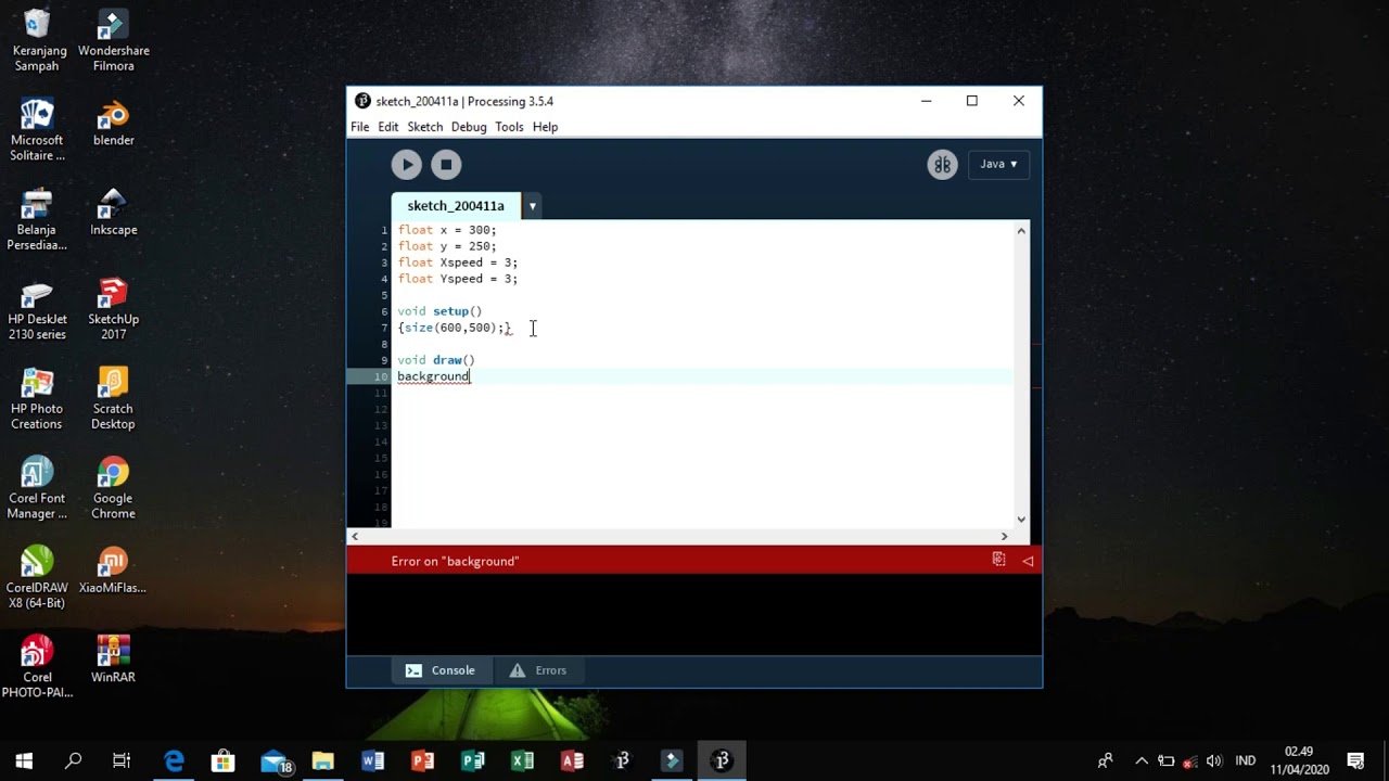 Bouncing Ball Di Processing Youtube