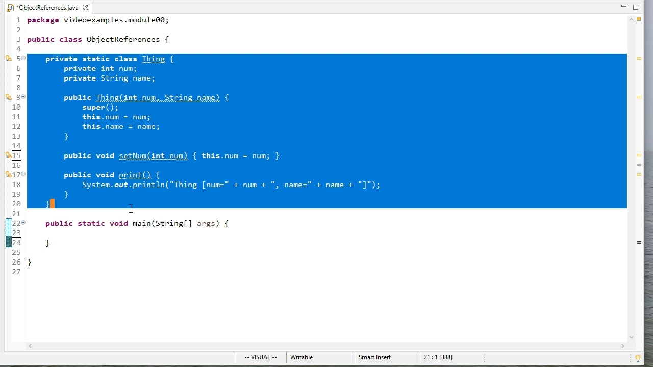 Primitive Object Reference Variables In Java Youtube
