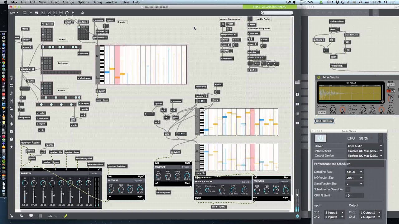 Max Msp 7 Algorithmic Patch Freedownload Youtube