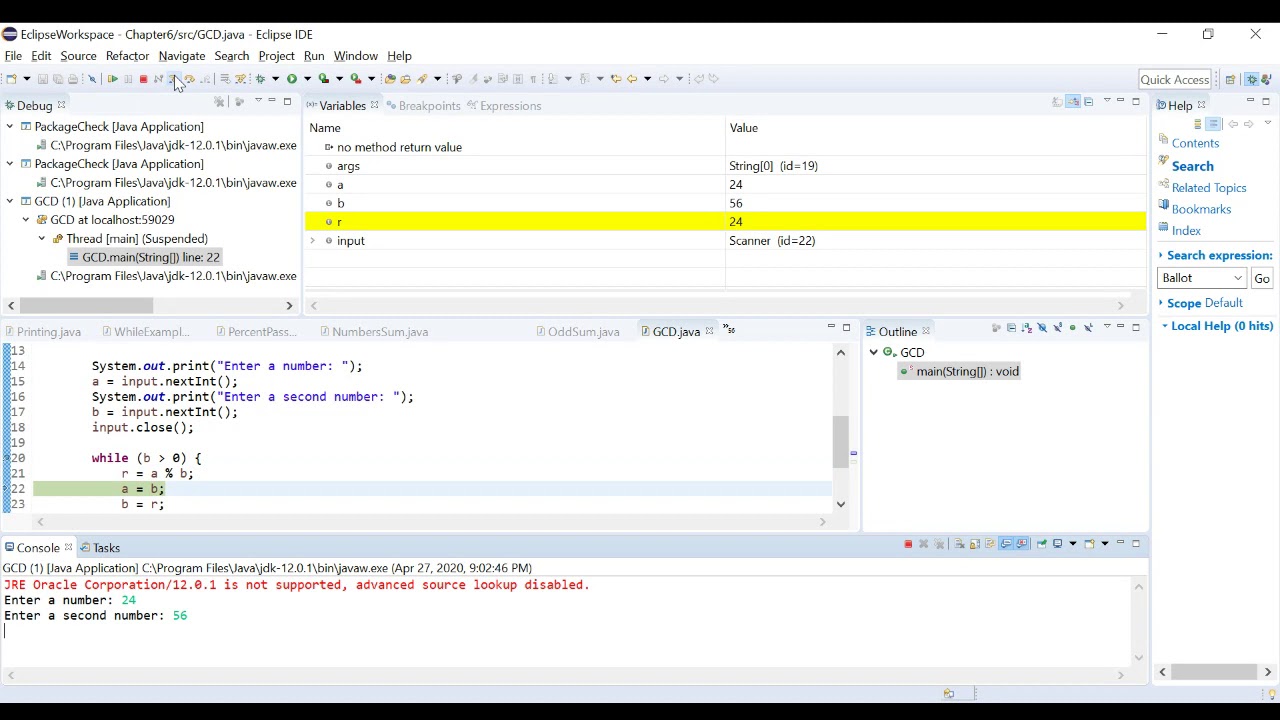 Java Using The Debugger In Eclipse Youtube