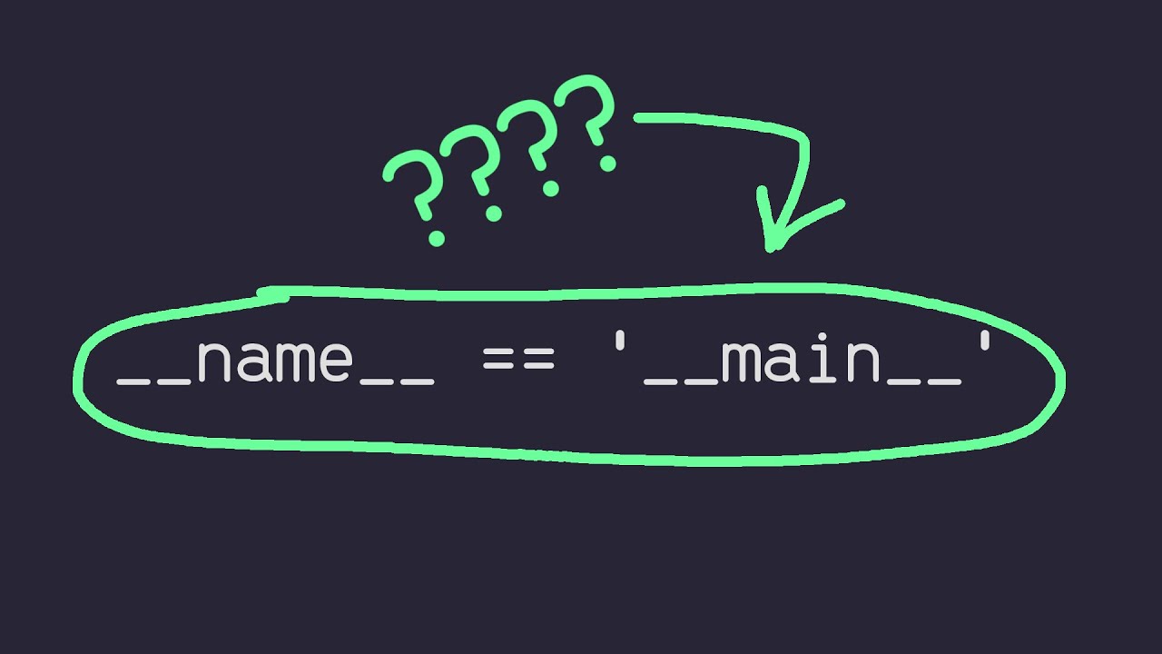 Add This To Your Python Scripts If Name Main Youtube