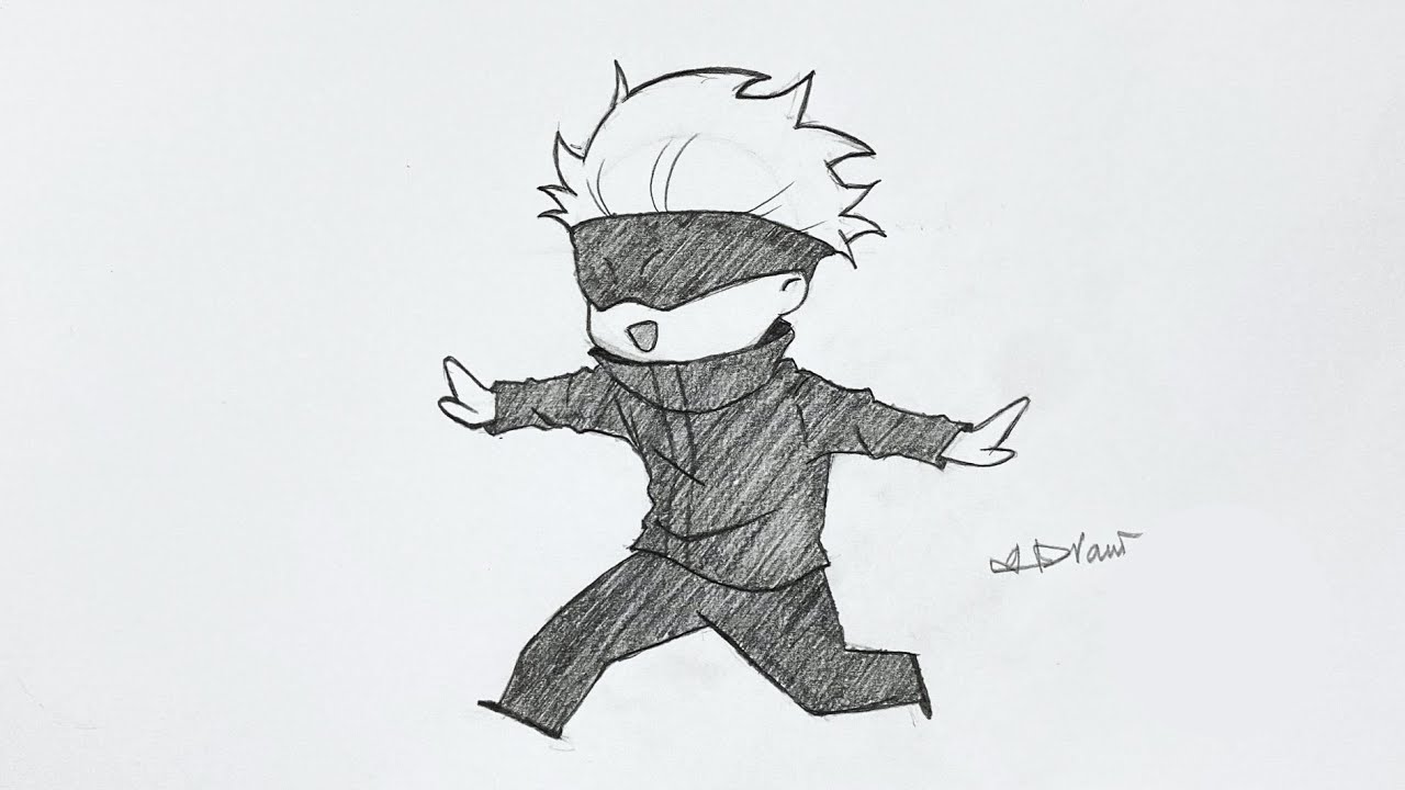 How To Draw Gojo Satoru Chibi Easy Step By Step Jujutsu Kaisen