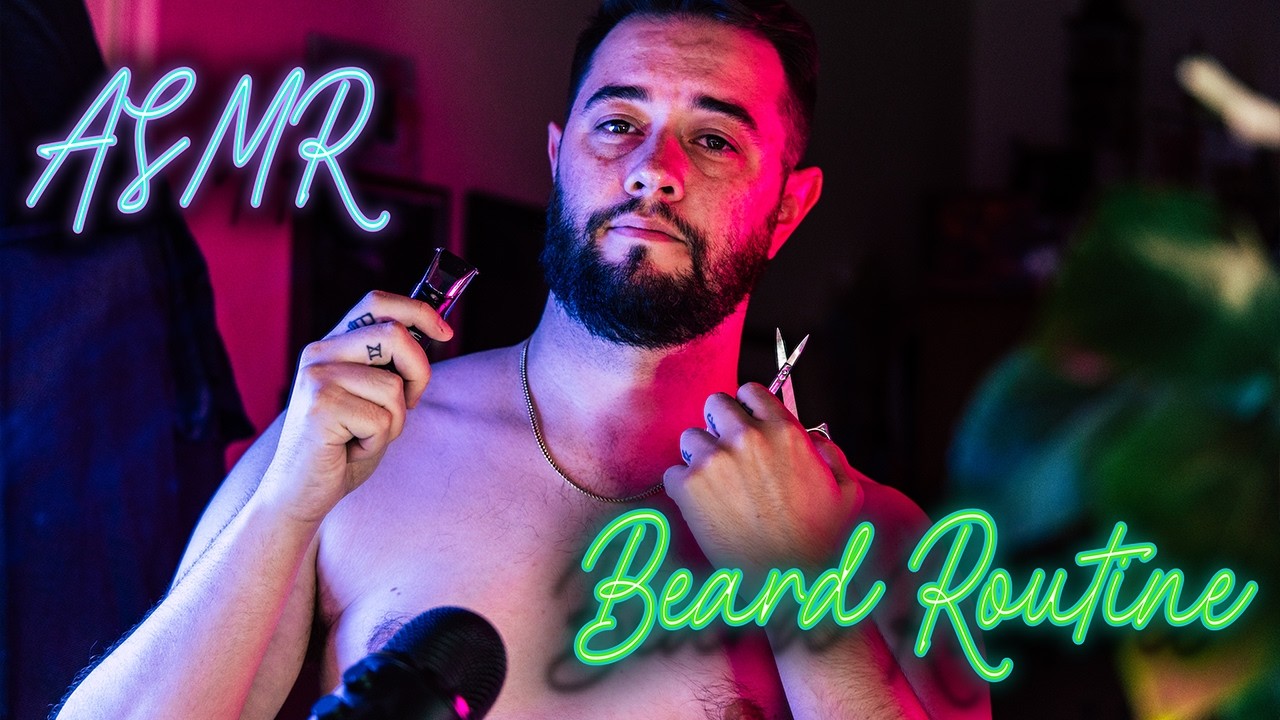 Asmr Beard Care Routine Beard Prep Brushing Relaxing Trim Sounds