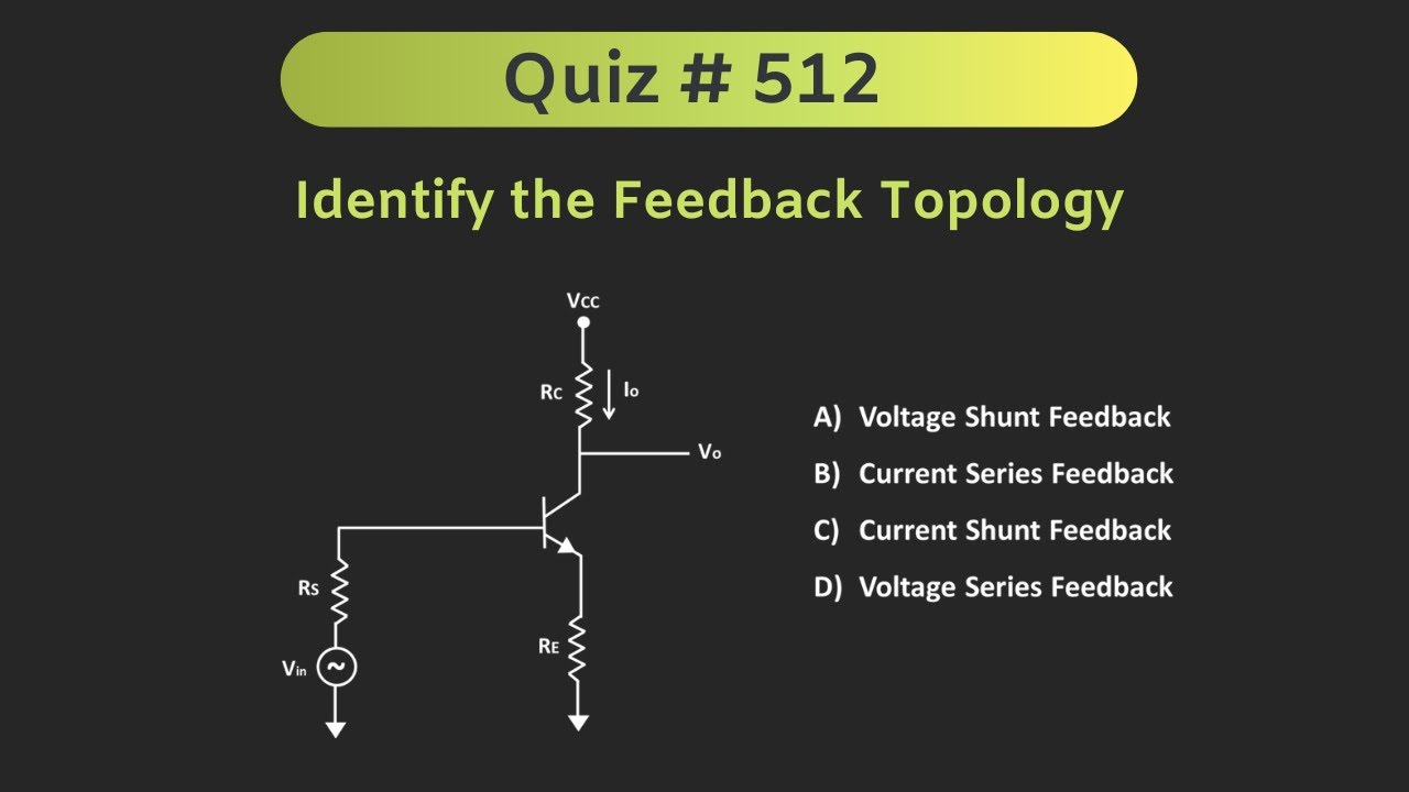 Feedback Amplifier Solved Problem Analog Electronics Quiz 512