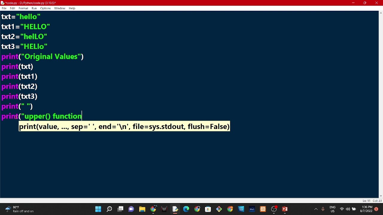 Python Session Class 6 Youtube