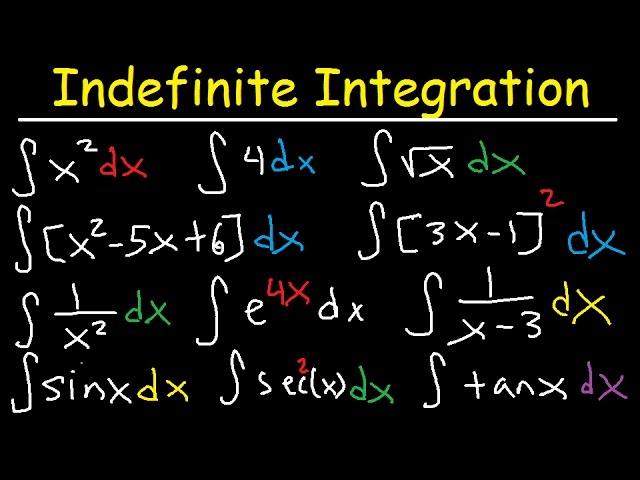 Indefinite Integral Basic Integration Rules Problems Formulas Trig