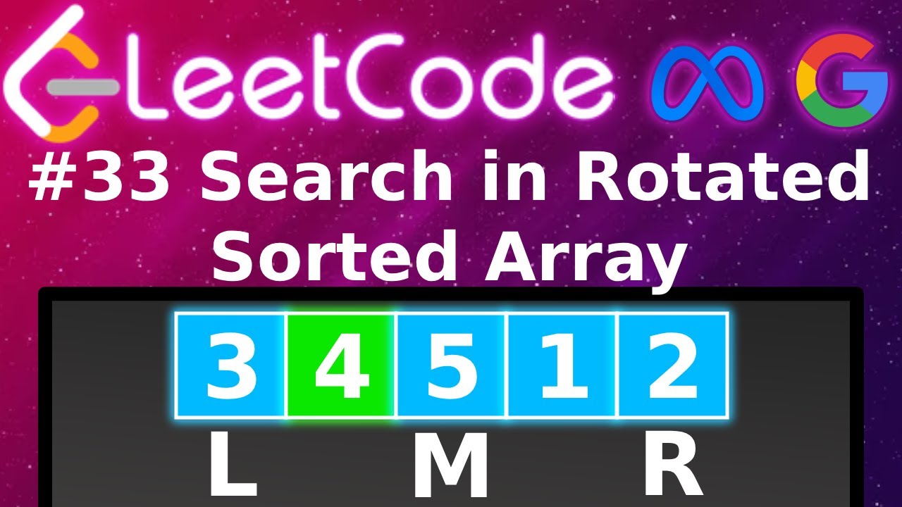 Animated Leetcode 33 Search In Rotated Sorted Array Blind 75