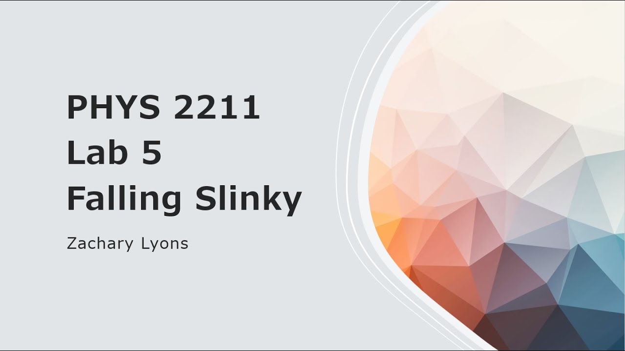 Lab 5 Falling Slinky Phys 2211 Youtube