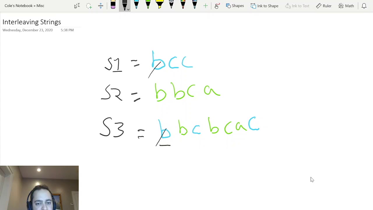 The Interleaving Strings Problem Leetcode Problem 97 Memoization