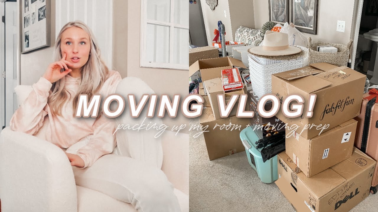 Moving Vlog 1 Packing Up My Room Closet Cleanout Youtube