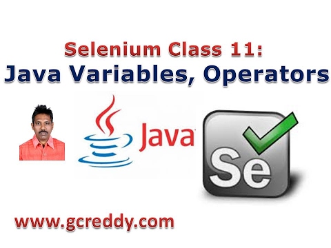 Selenium 11 Java Variables And Operators Youtube