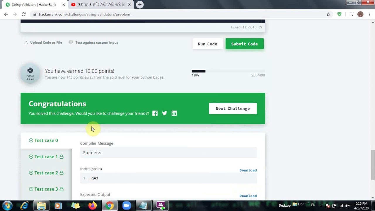 String Validators Python 3 Hackerrank Youtube