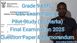 Grade 9 Ems Gec Term 4 Final Exam 2025 Paper 2 Full Question Paper Memo ...